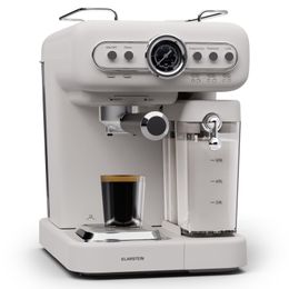 Klarstein Espressionata Evo Espressomaschine 1350W 19 Bar 1,2L 2 Tassen Creme