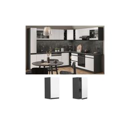 VICCO H&auml;ngeschrank K&uuml;chenschrank K&uuml;chenm&ouml;bel R-Line J-Shape Anthrazit Wei&szlig; 30 cm modern