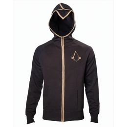 Bioworld Assassin's Creed Logo Kapuzenjacke schwarz/gold XL