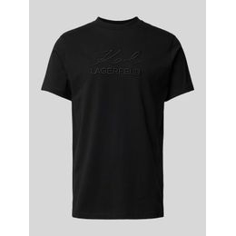 K by KARL LAGERFELD T-Shirt mit Label-Schriftzug