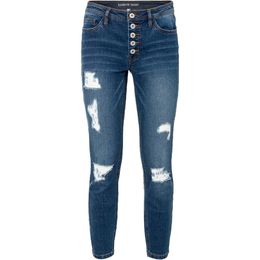 bonprix Verkürzte Destroyed-Skinny-Jeans