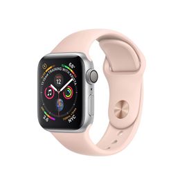 Apple Watch (Series 4) 2018 GPS 44 mm - Aluminium Silber - Sportarmband Rosa