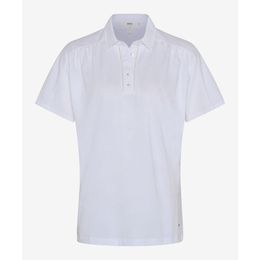 Brax Damen Poloshirt Style CLARE, Weiß, Gr. 36