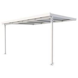 Gutta Premium Terrassendach 410,2 x 306 cm weiß Acryl bronce 16 mm