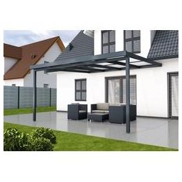 Gutta Premium Terrassendach 410,2 x 406 cm anthrazit PC weiß opal 16 mm