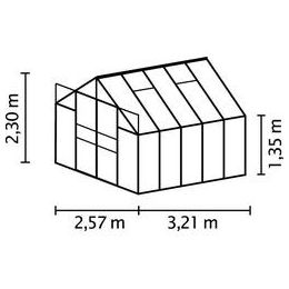 Vitavia Gewächshaus Mars 8300 254 x 317 cm 6 mm Hohlkammerplatten