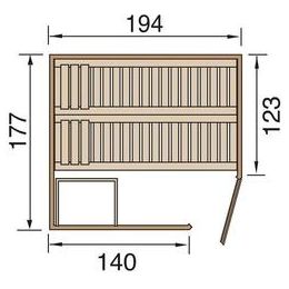 Weka Elementsauna VARBERG Gr. 3 Sparset 7,5 kw BioS