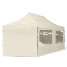 TOOLPORT 3x6m Aluminium Faltpavillon, inkl. 4 Seitenteile, creme - (59023)