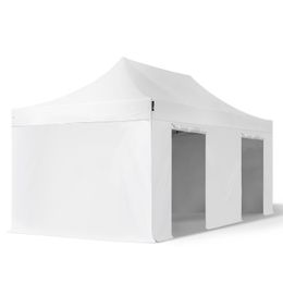 TOOLPORT 3x6m Aluminium Faltpavillon, inkl. 4 Seitenteile, weiß - (578688)