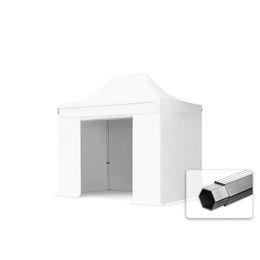 TOOLPORT 3x2m Aluminium Faltpavillon, inkl. 4 Seitenteile, weiß - (581906)