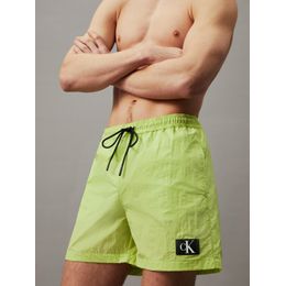 Calvin Klein Badeshorts, Seitentaschen, Marken-Patch, für Herren, grün, M
