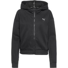 Puma® Fleecejacke, Kapuze, feuchtigkeitsregulierend, für Damen, schwarz, S