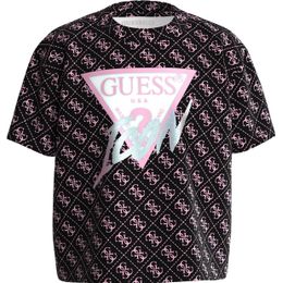 Guess T-Shirt, Logo-Print, für Kinder, schwarz, 140