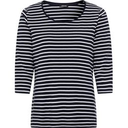 Olsen Shirt, Streifen, 3/4-Arm, für Damen, blau, 42