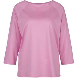 Calida Favourites Harmony Schlafanzug-Oberteil, überschnittene Schultern, 3/4 Arm, für Damen, pink, M