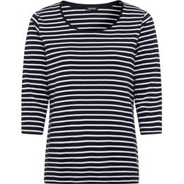 Olsen Shirt, Streifen, 3/4-Arm, für Damen, blau, 36