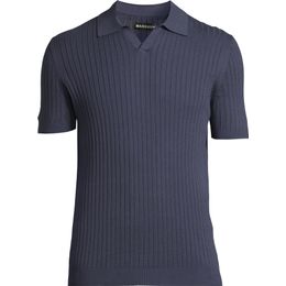 Manguun T-Shirt, Streifenstruktur, Baumwolle, für Herren, blau, M