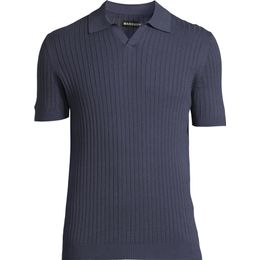 Manguun T-Shirt, Streifenstruktur, Baumwolle, für Herren, blau, L