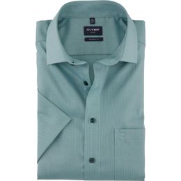 OLYMP Luxor Business-Hemd, Modern-Fit, Kurzarm, für Herren, grün, 43