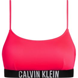 Calvin Klein Bustier-Bikini-Oberteil "Intense Power", Logo-Bund, für Damen, rot, M