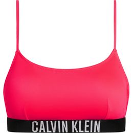 Calvin Klein Bustier-Bikini-Oberteil "Intense Power", Logo-Bund, für Damen, rot, S