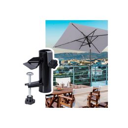 sekey Balkonschirm 200 x 125 cm Rechteckiger Sonnenschirm mit Schnellöffnungs-Knopf UV50+