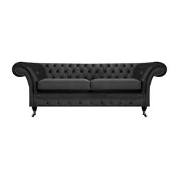 JVmoebel 2-Sitzer Luxus Schwarz Sofa Zweisitzer Textil Couch Wohnzimmer Einrichtung