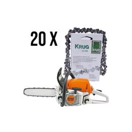 STIHL Benzin-Kettensäge Set: STIHL MS 231 Motorsäge + 20 Profi C Sägeketten (35 cm)