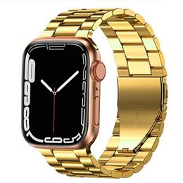Henreal Smartwatch-Armband Edelstahl-Metallarmband für Apple Watch für iWatch Serie 7/6/5/4/3/2/1
