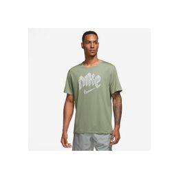 Nike Funktionsshirt M NK DF RUN DVN MILER SS OIL GREEN/REFLECTIVE SILV