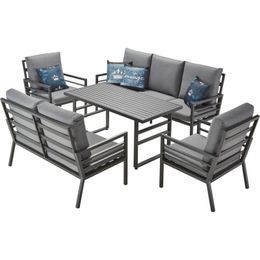 Primaster TrendLine Dining Lounge Terracina Anthrazit Gartenlounge Sitzgruppe Sitzgarnitur