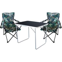 Mojawo 3-tlg Campingsessel Camouflage + Campingtisch-MMC330871B+2xMPO2469