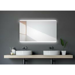 Chic Badspiegel mit Beleuchtung � led Badezimmerspiegel 120x70 cm � Spiegel mit Lichtfarbe neutralwei� - Talos