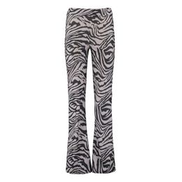 Haily's HaILY’S Stoffhose Flared Bootcut Leggings Stoff Hose Zebra Animal Print Sinka 5073 in Grau