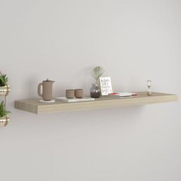 Schwebendes Wandregal,Wandboard,Hängeregal für Wohnzimmer, Schlafzimmer, Flur, Badezimmer Eichefarben 90x23,5x3,8 cm mdf DTHFF8245449 MAISONCHIC