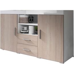 Mb Moebel - Sideboard Modern Küchenschrank Kommode Wohnzimmerschrank 2 Türen 2 Schubladen Aufbewarungsschrank Buffet Esszimmer 140x80x40cm Modell