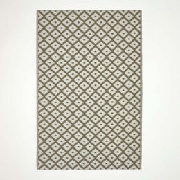 Homescapes - Outdoor-Teppich May 120 x 180 cm - grün-weiß, geometrisch gemustert - Grün-Weiß