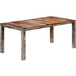 MAISONCHIC Esstisch Tisch für Wohnzimmer, Küche, Esszimmer Grau 180 x 90 x 76 cm Massivholz DE99526