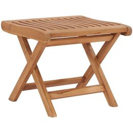 Klappbarer Fußhocker,Fußschemel,Sitzhocker 46,5×49×41,5 cm Massivholz Teak CIW25466 MAISONCHIC