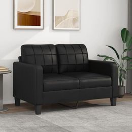 Bonnevie - 2-Sitzer-Sofa,Sofas gerade Schwarz 120 cm Kunstleder vidaXL