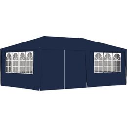 Profi-Partyzelt mit Seitenwänden 4×6 m Blau 90 g/m² vidaXL747919