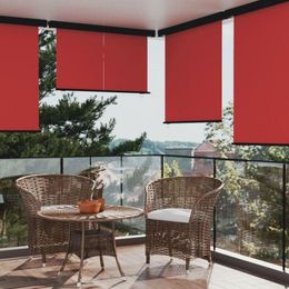 Balkon-Seitenmarkise,Windschutz Sonnenschutz Markise 160 × 250 cm Rot vidaXL