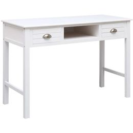 Bonnevie - Computertisch,Schreibtisch Weiß 110×45×76 cm Holz vidaXL