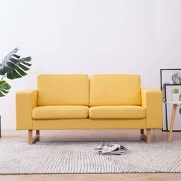 Bonnevie - 2-Sitzer-Sofa,Sofas gerade Stoff Gelb vidaXL