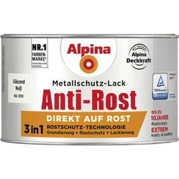 Alpina - Metallschutz-Lack Anti-Rost 300 ml weiß glänzend Metallack Schutzlack