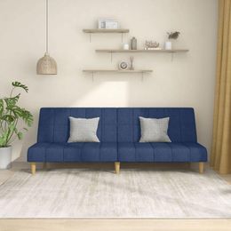 Bonnevie - Schlafsofa 2-Sitzer Blau Stoff vidaXL133746