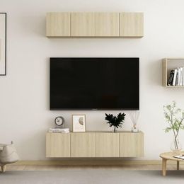 TV-Schränke 4 Stk. TV-Möbel Sonoma-Eiche 60x30x30 cm Holzwerkstoff vidaXL