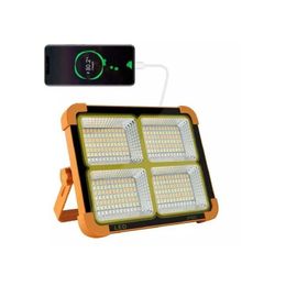 Meditrade GmbH Trade Shop Traesio - beacon light 120 w notfall tragbare wiederaufladbare solar panel power bank usb