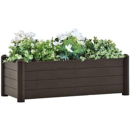 Garten-Hochbeet，Blumenkasten PP Mokka 100x43x35 cm vidaXL