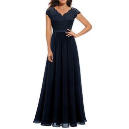 ZWY Abendkleid BlauCocktailkleid Damen Abendkleider Elegant für Hochzeit Kleid (1-tlg.
